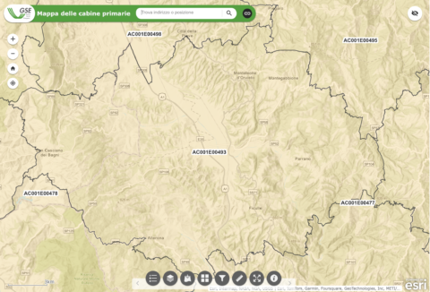 Cartina cabina primaria Fabro | CERAO